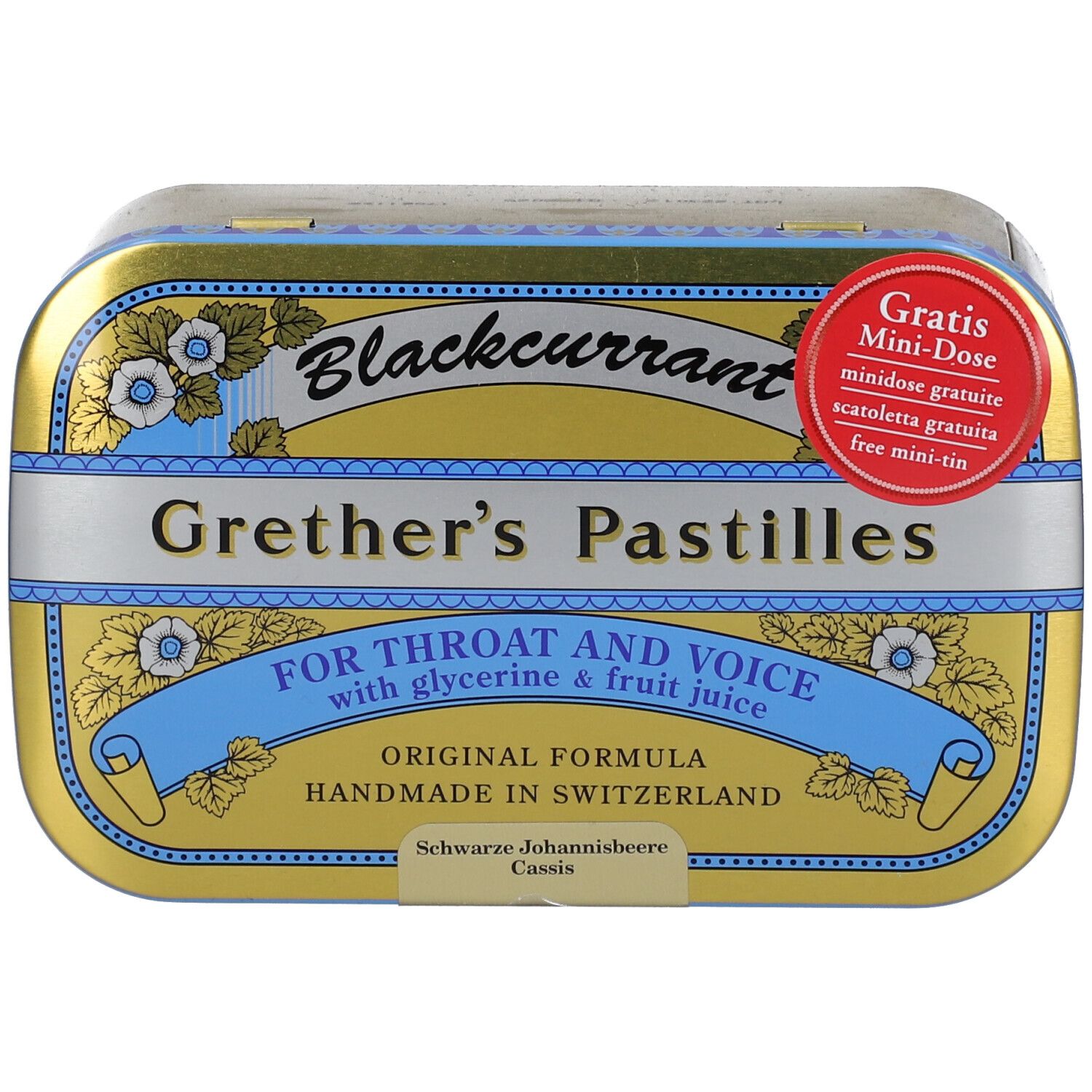 Grethers Blackcurrant Gold zuckerhaltige Pastillen 440 g - Shop Apotheke
