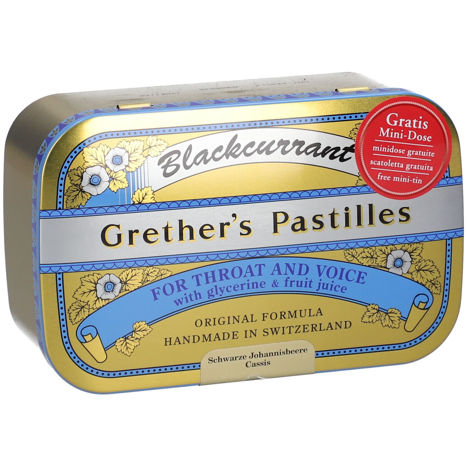 Grethers Blackcurrant Gold zuckerhaltige Pastillen 440 g - Shop Apotheke