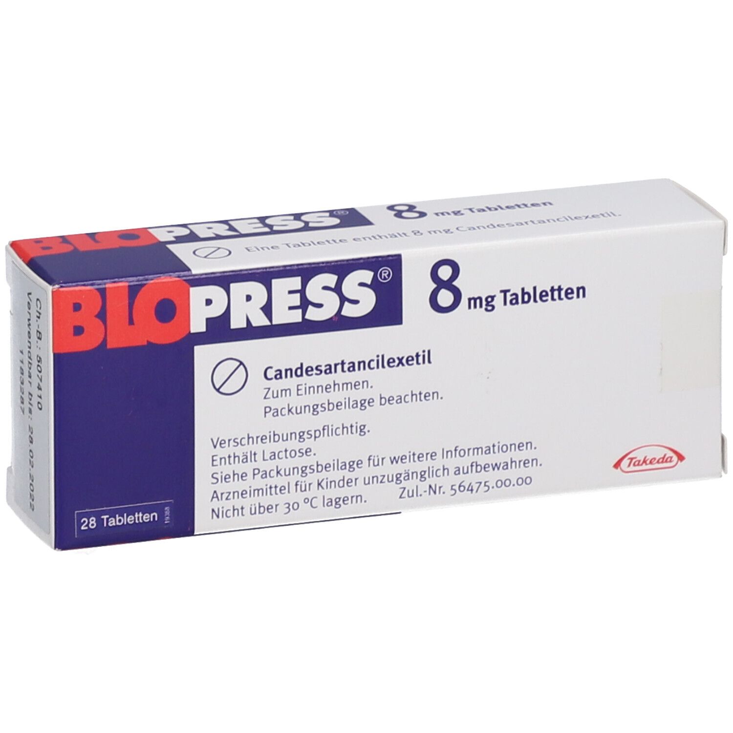 Blopress 8 mg 28 St mit dem E-Rezept kaufen - Shop Apotheke