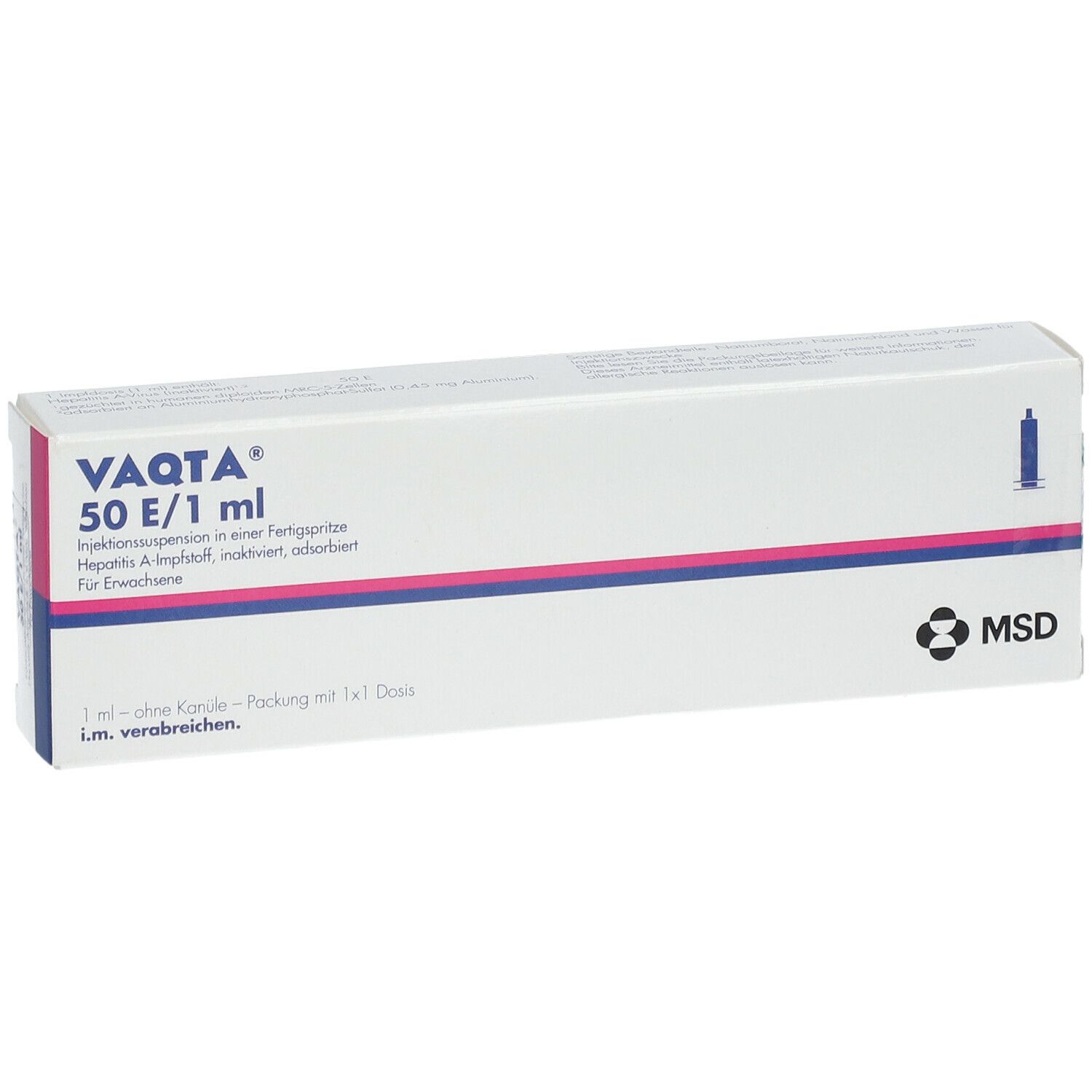 VAQTA® 50 E/1 ml 1 ml mit dem E-Rezept kaufen - Shop Apotheke