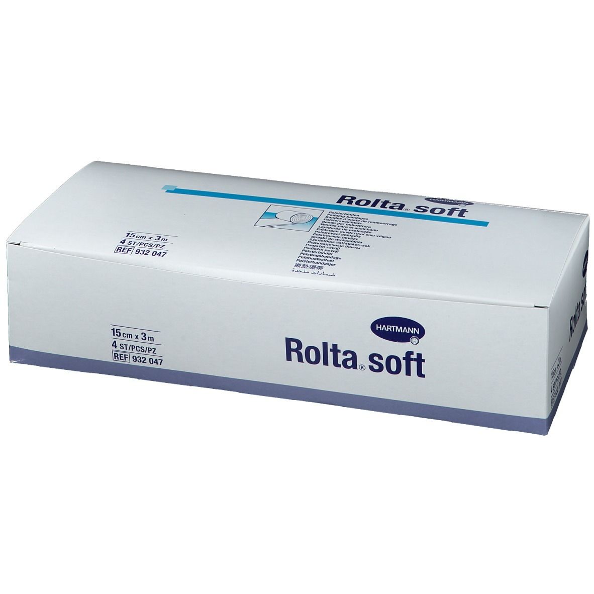 Rolta® soft Synthetik-Wattebinden 3 m x 15 cm 4 St - Shop Apotheke