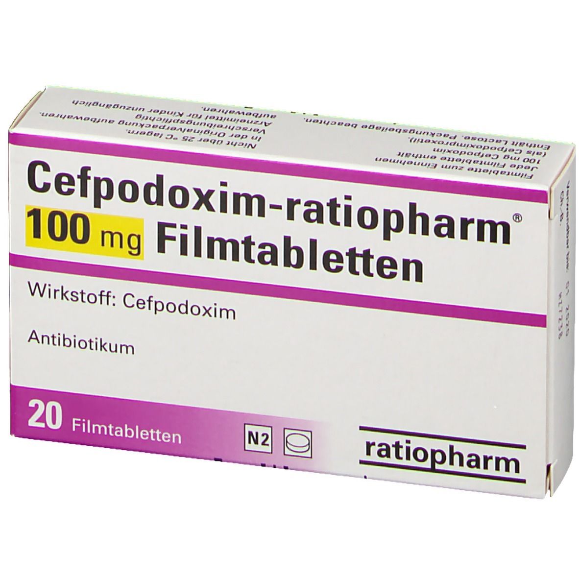 Cefpodoxim-ratiopharm® 100 mg 20 St - shop-apotheke.com