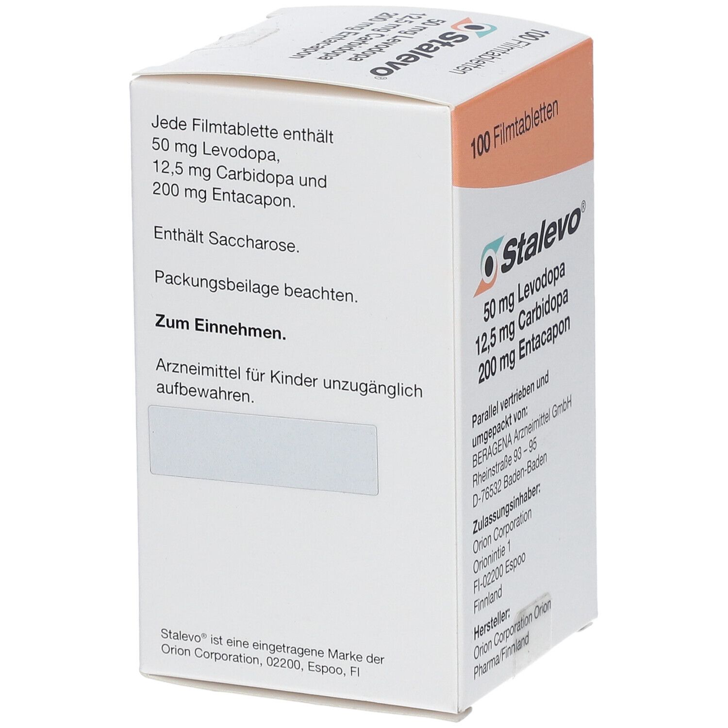 STALEVO 50 mg/12,5 mg/200 mg Filmtabletten B 100 St mit dem E-Rezept ...