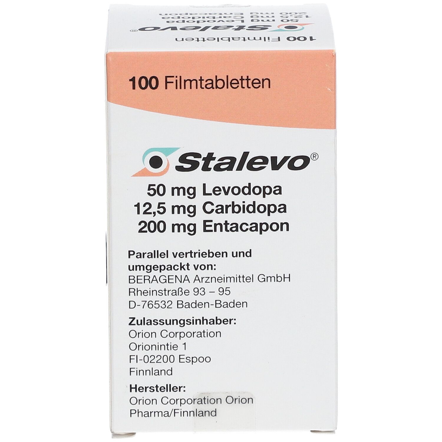STALEVO 50 mg/12,5 mg/200 mg Filmtabletten B 100 St mit dem E-Rezept ...