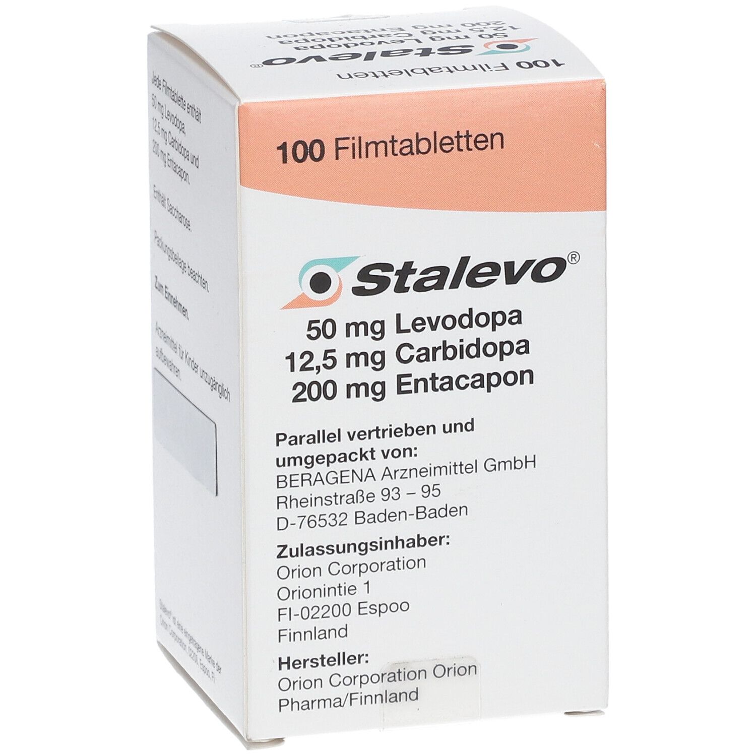 STALEVO 50 mg/12,5 mg/200 mg Filmtabletten B 100 St mit dem E-Rezept ...