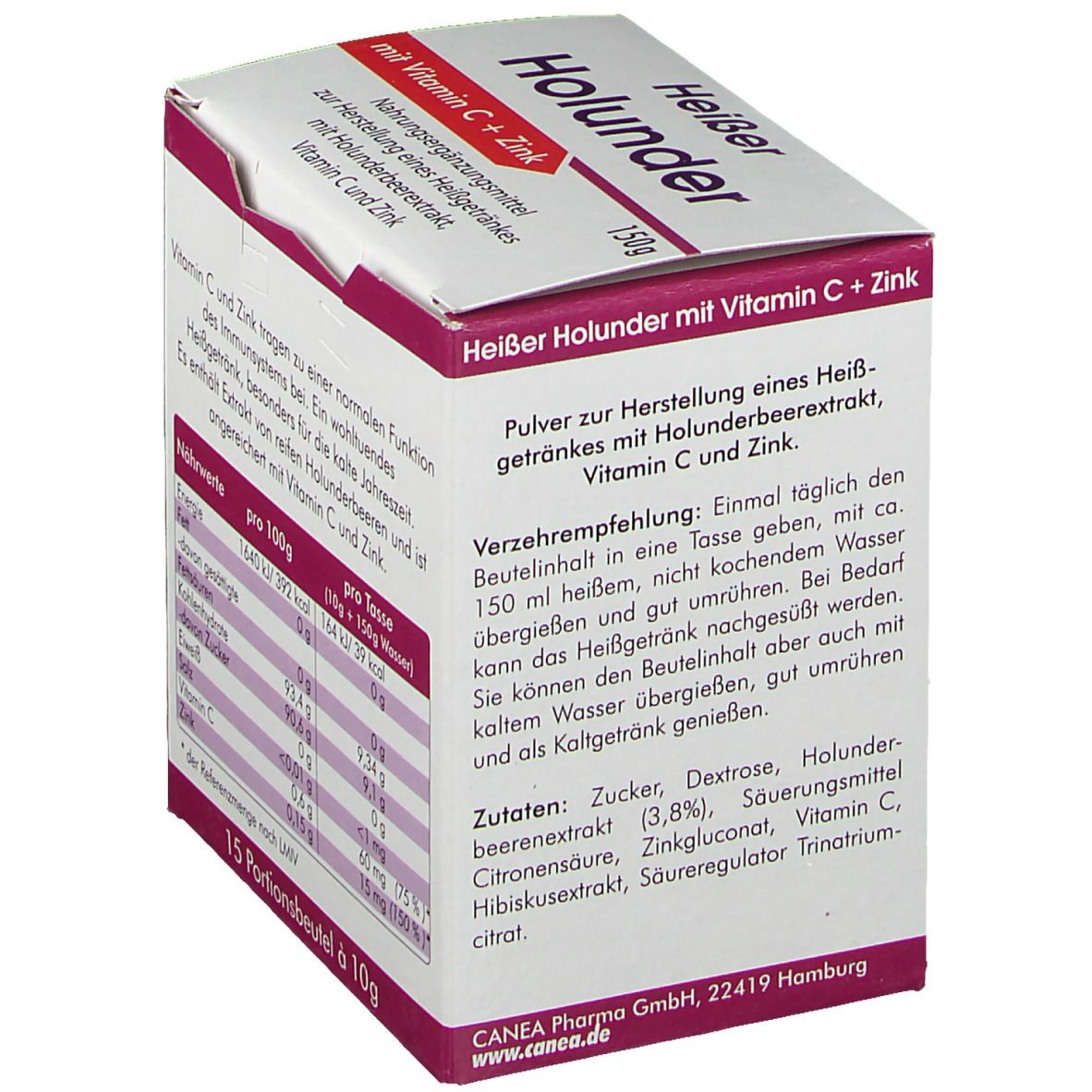 Heisser Holunder + Vitamin C + Zink 15x10 g - Shop Apotheke