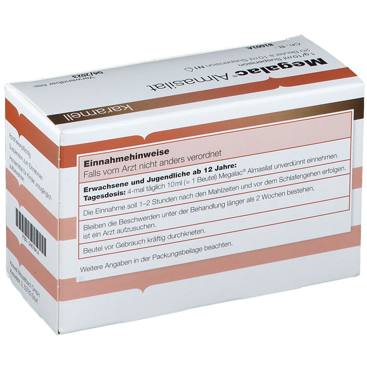 Megalac® Almasilat karamell 20x10 ml - Shop Apotheke