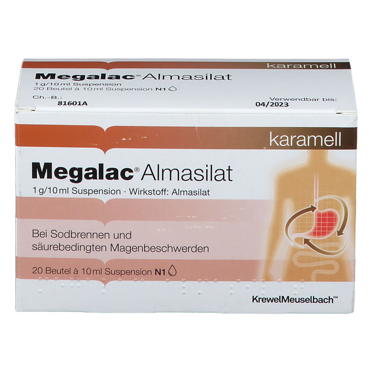 Megalac® Almasilat karamell 20x10 ml - Shop Apotheke