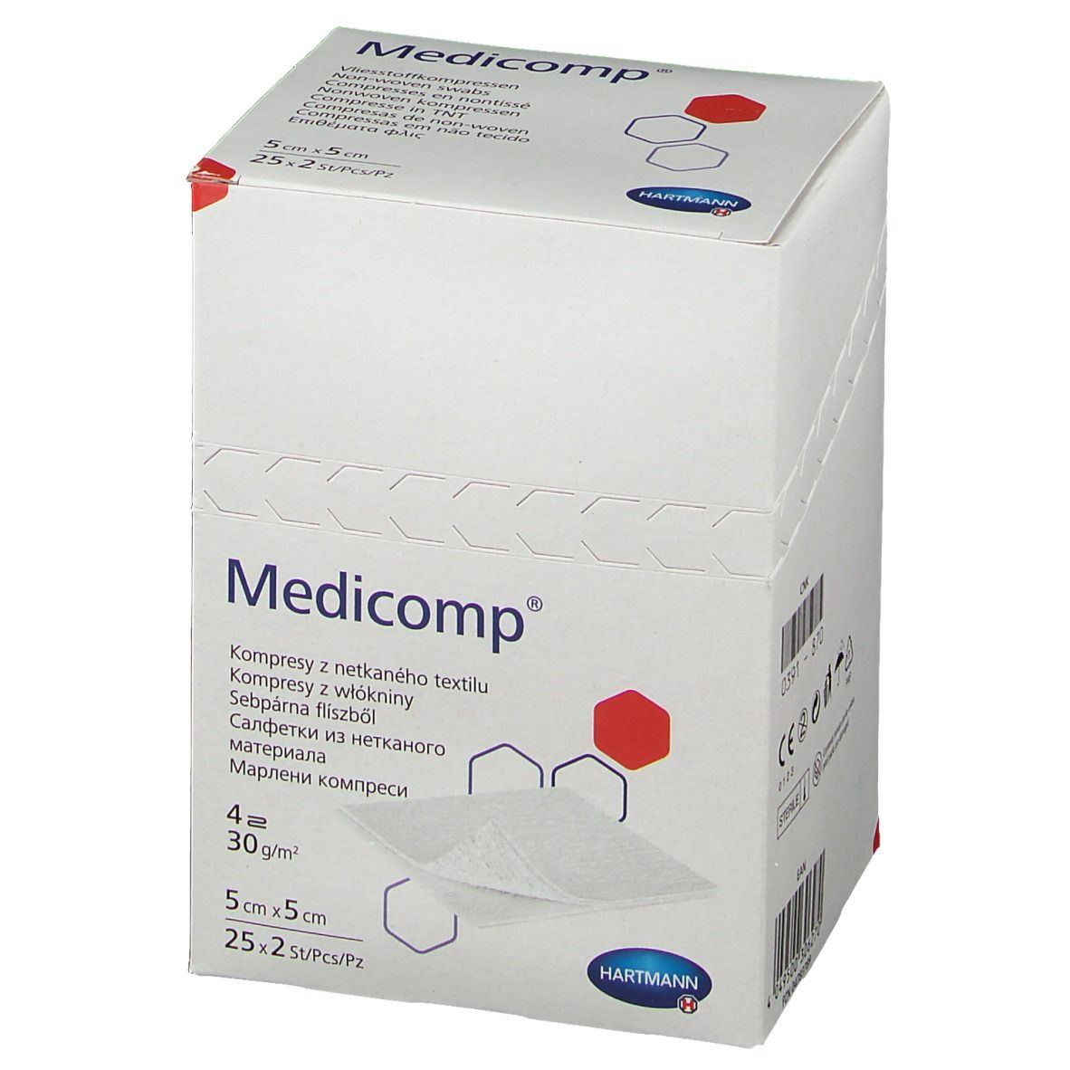 Medicomp® Kompressen steril 5 cm x 5 cm 25x2 St - SHOP APOTHEKE