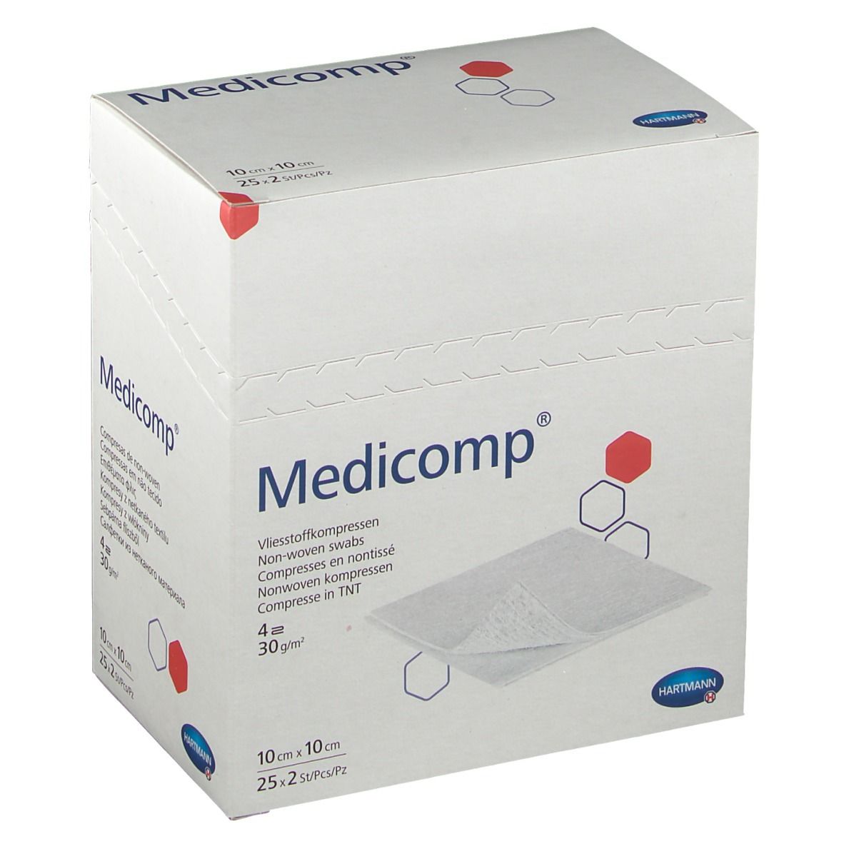 Medicomp® Kompressen steril 10 cm x 10 cm 25x2 St - SHOP APOTHEKE