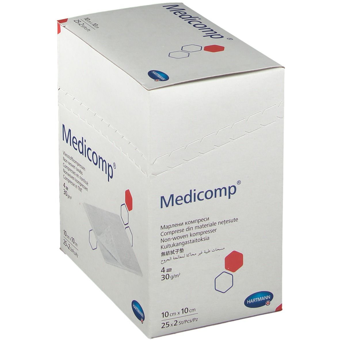 Medicomp® Kompressen steril 10 cm x 10 cm 25x2 St - shop-apotheke.com