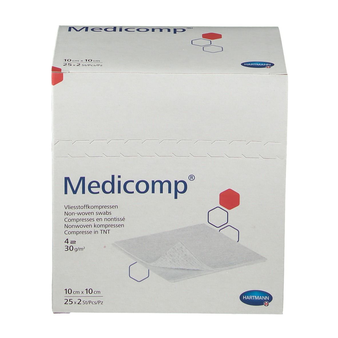 Medicomp® Kompressen steril 10 cm x 10 cm 25x2 St - shop-apotheke.com