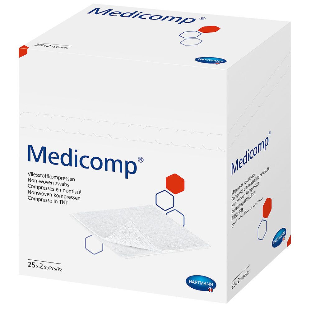 Medicomp® Extra Kompressen steril 5 cm x 5 cm 25x2 St - Shop Apotheke