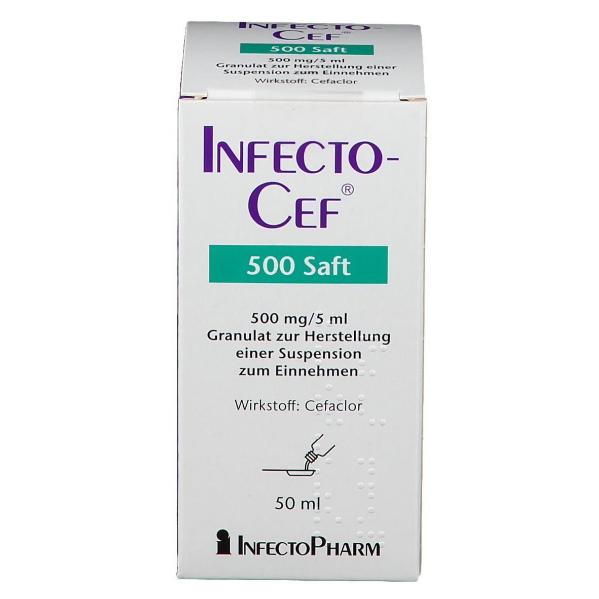 InfectoCef® 500 Saft 50 ml mit dem E-Rezept kaufen - Shop Apotheke