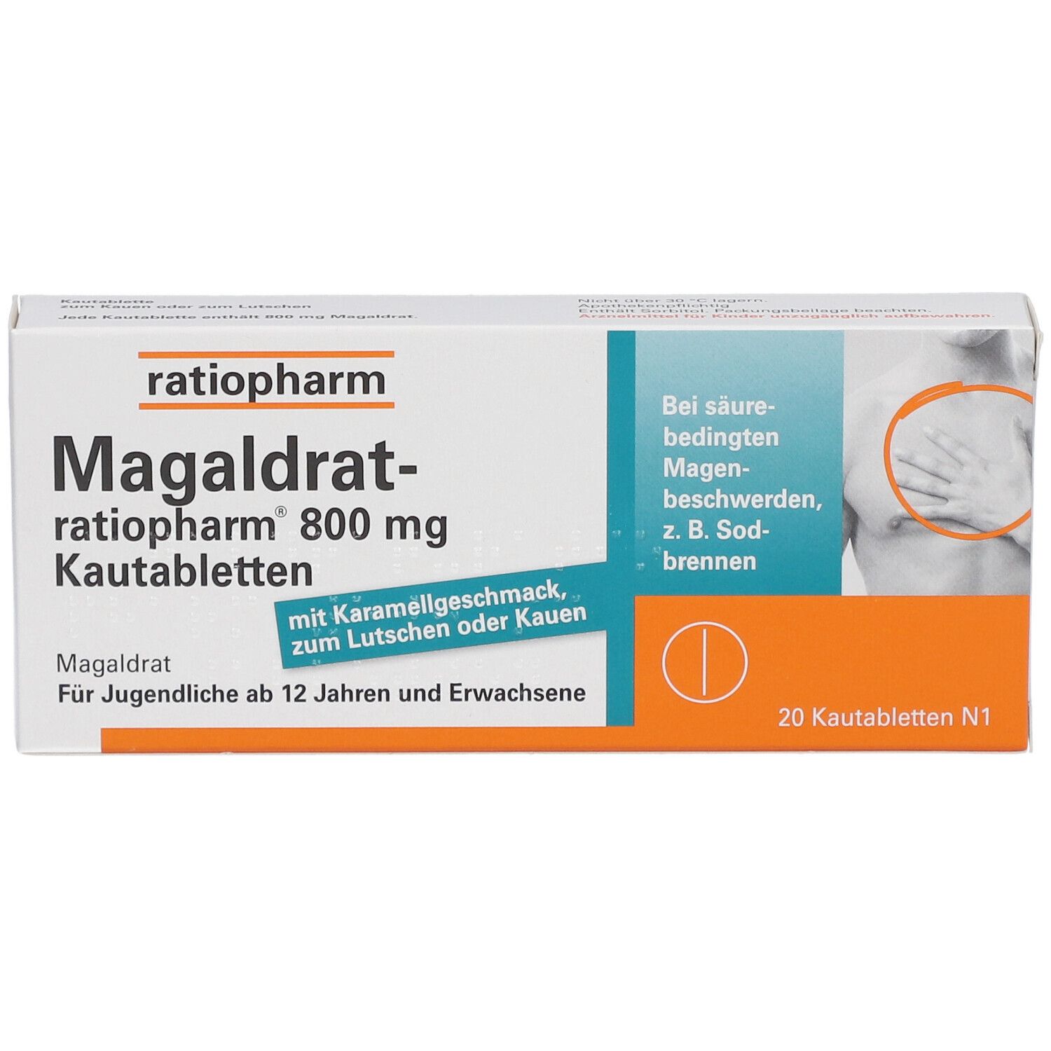 Magaldrat-ratiopharm® 800 mg Kautabletten 20 St - shop-apotheke.com