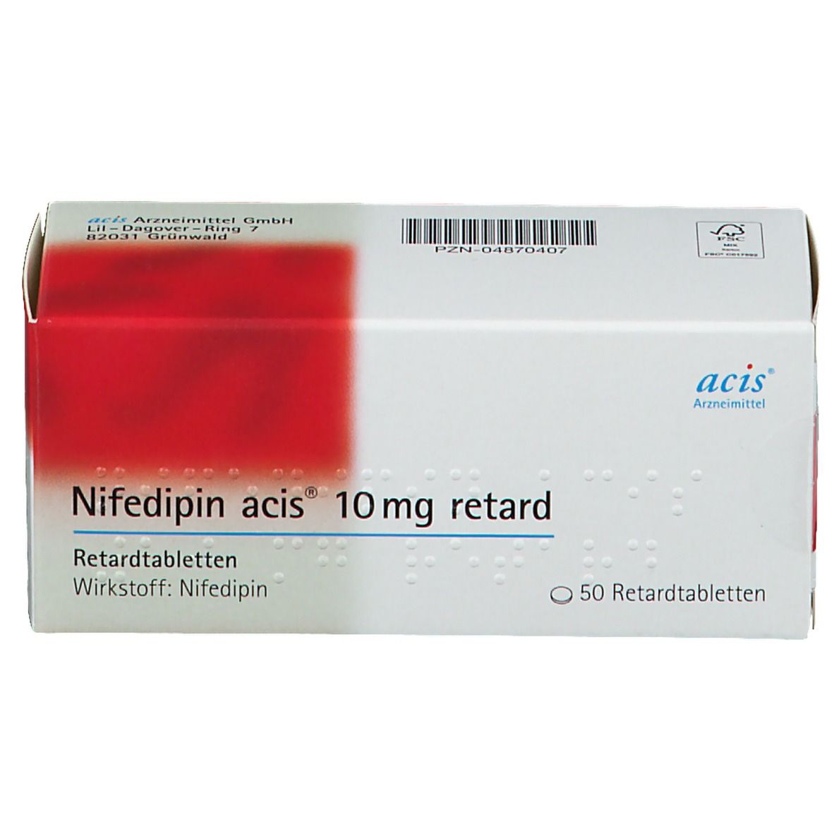 Nifedipin acis® 10 mg 50 St mit dem E-Rezept kaufen - Shop Apotheke