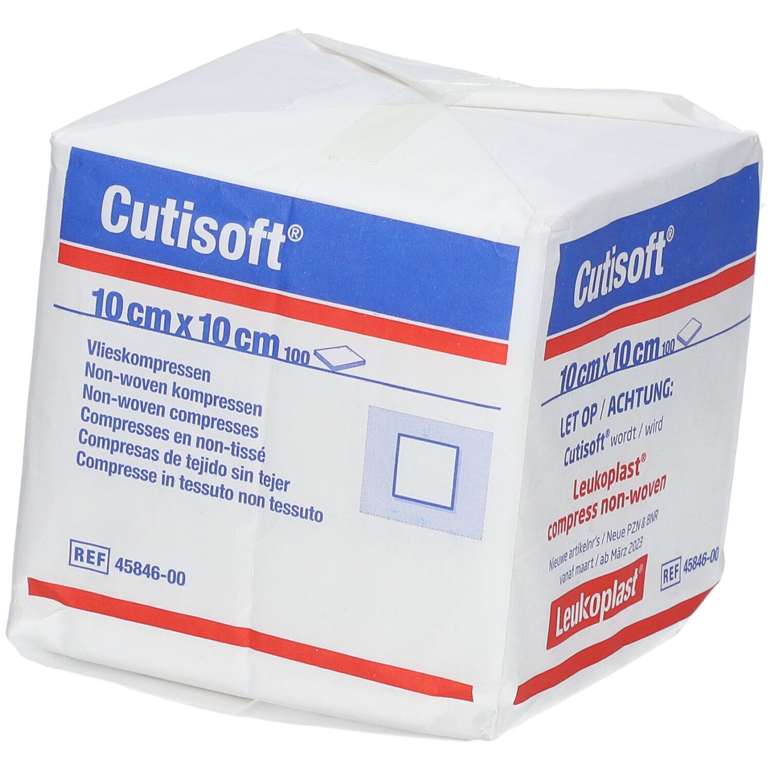 Cutisoft® Vlieskompresse unsteril 10 cm x 10 cm 100 St - shop-apotheke.at
