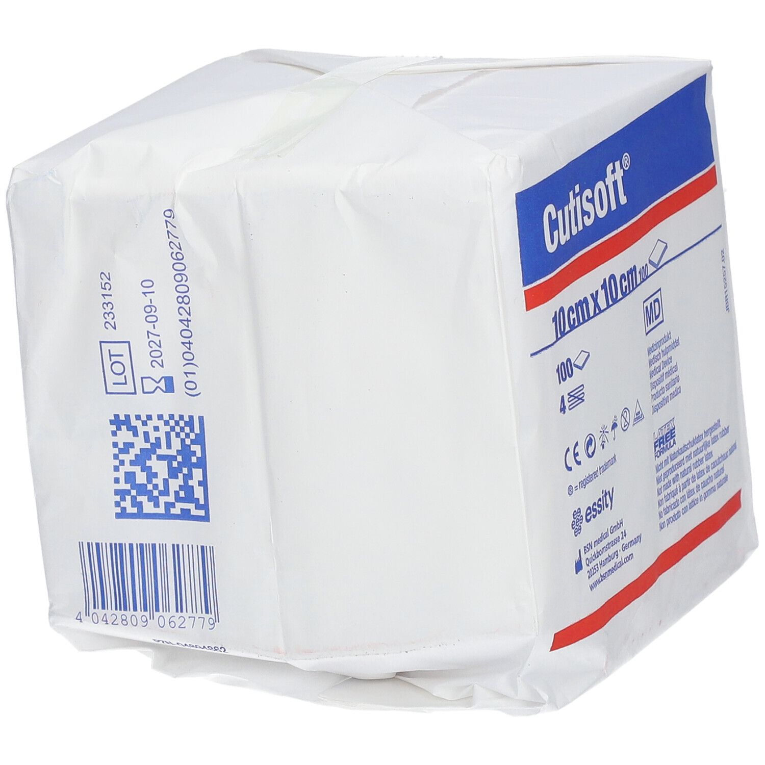 Cutisoft® Vlieskompresse unsteril 10 cm x 10 cm 100 St - Shop Apotheke