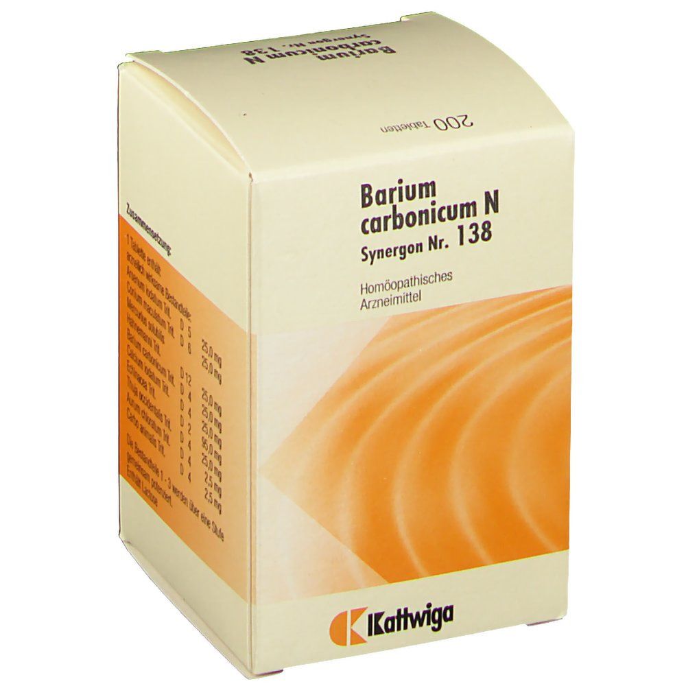 Synergon 138 Barium carb. N Tabletten 200 St - Shop Apotheke