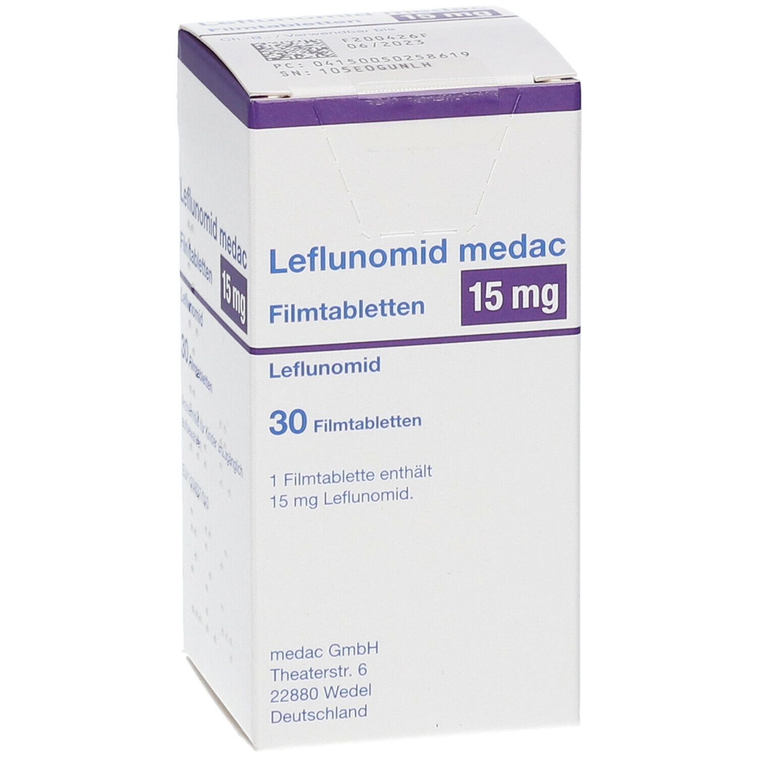 Leflunomid medac 15 mg 30 St mit dem E-Rezept kaufen - Shop Apotheke