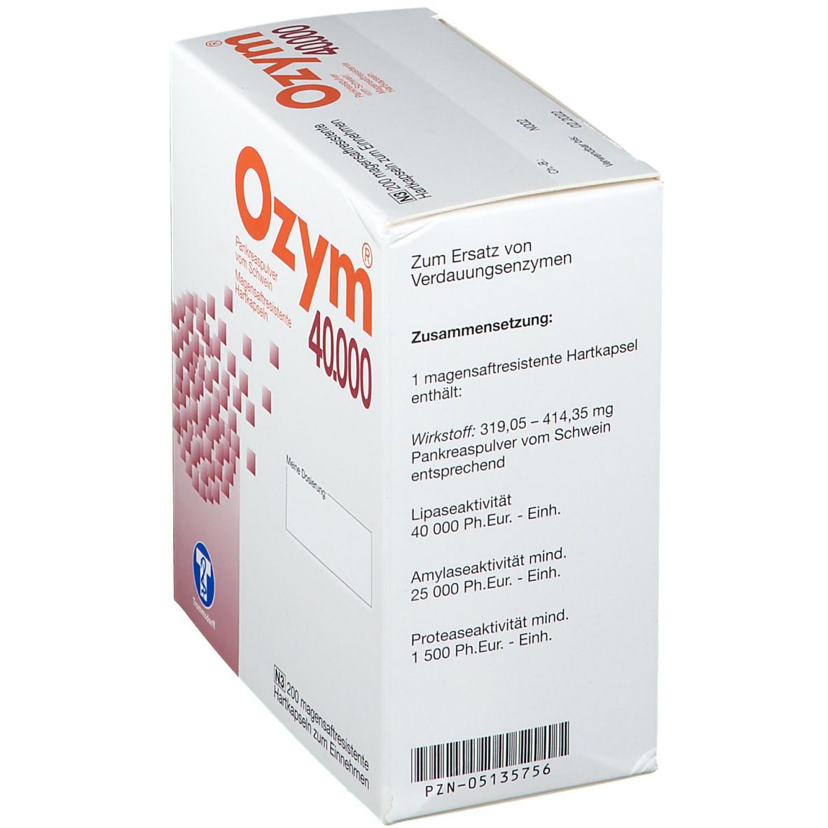 Ozym® 40.000 magensaftresistente Hartkapseln 200 St - Shop Apotheke