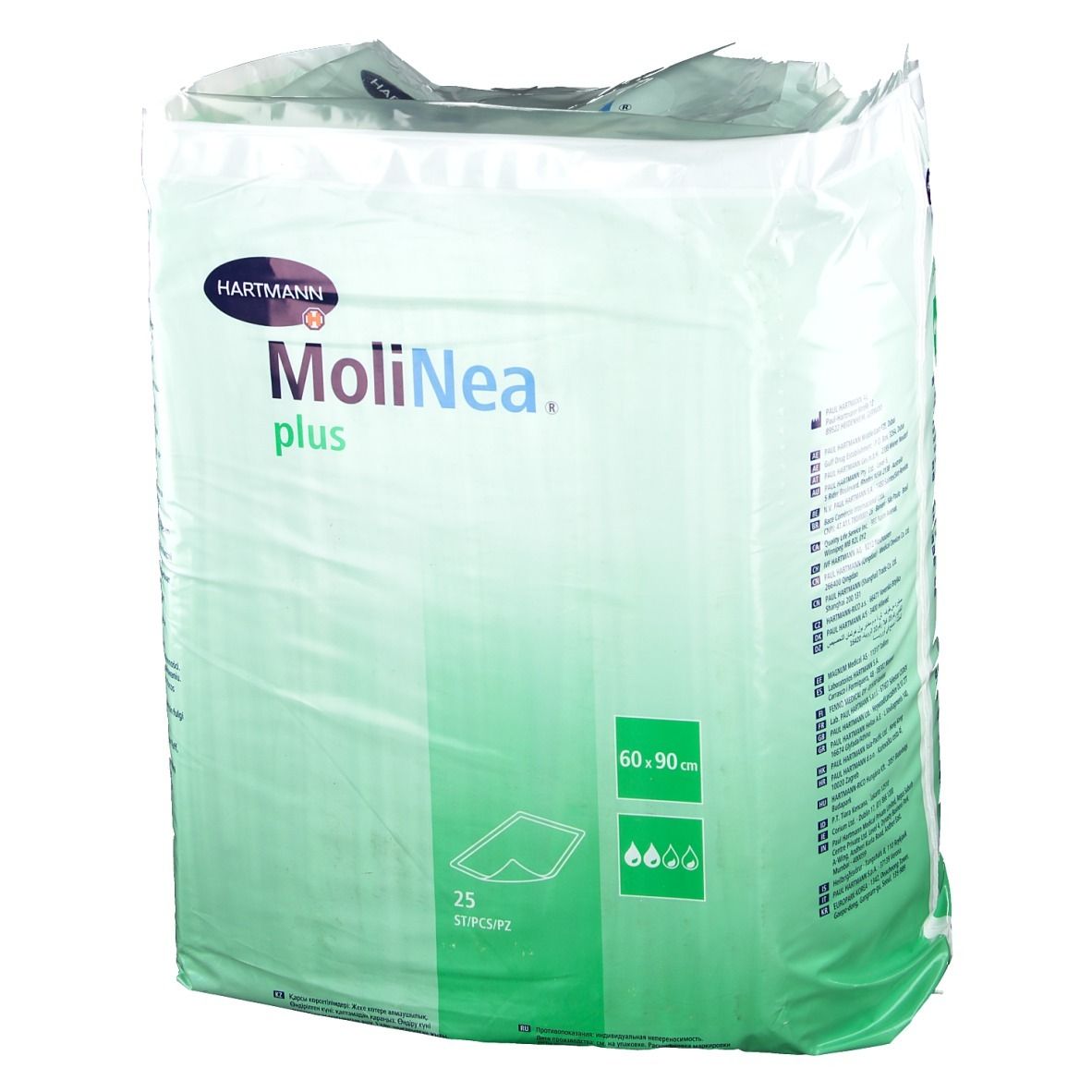 MoliNea® plus Krankenunterlagen 60 x 90cm 25 St - Shop Apotheke