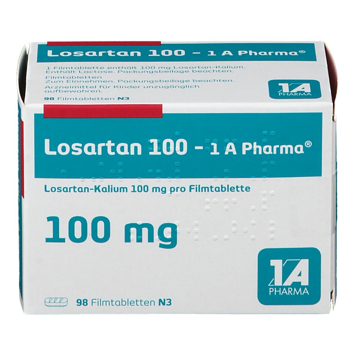 Losartan 100 1A Pharma® 98 St mit dem E-Rezept kaufen - Shop Apotheke