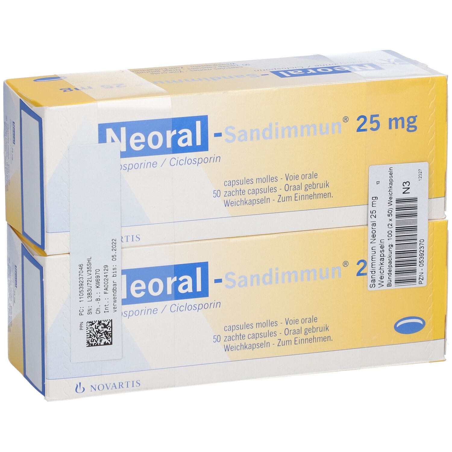 Neoral-Sandiummun® 25 mg 100 St mit dem E-Rezept kaufen - Shop Apotheke