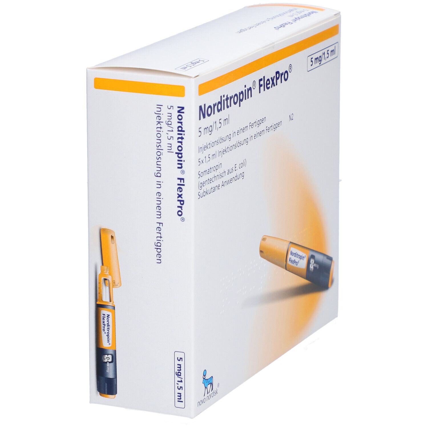 Norditropin® FlexPro® 5 mg/1,5 ml 5x1,5 ml mit dem E-Rezept kaufen - Shop Apotheke