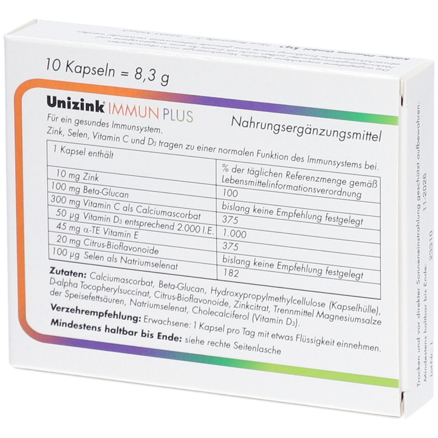 Unizink® IMMUN PLUS Kapseln 1x10 St - Shop Apotheke