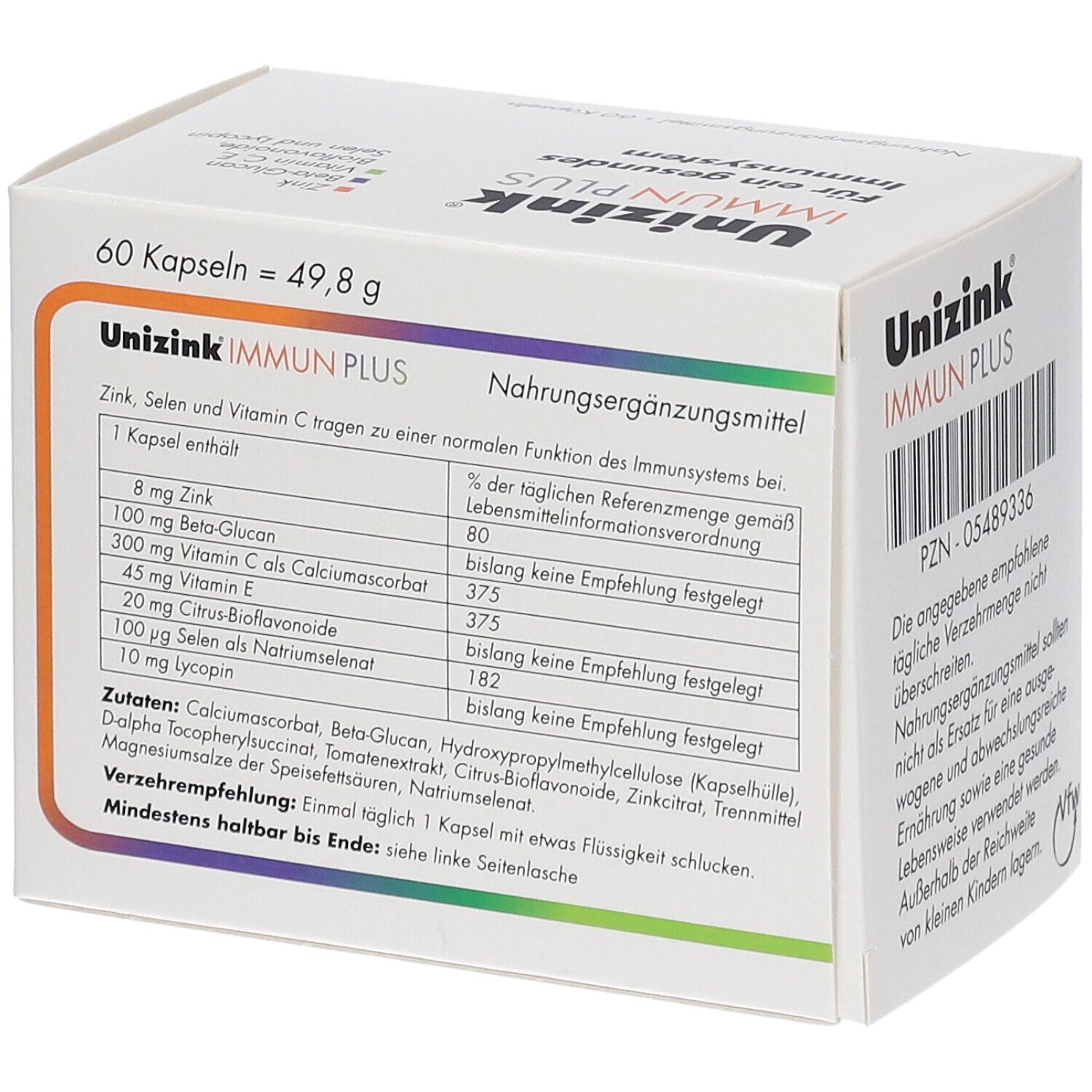 Unizink® IMMUN PLUS Kapseln 1x60 St - Shop Apotheke