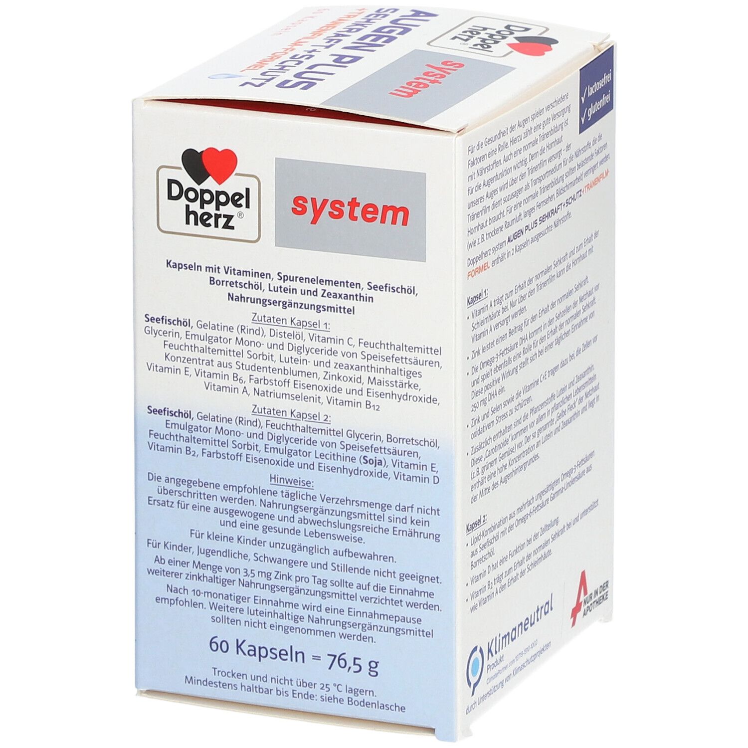 Doppelherz® system AUGEN PLUS SEHKRAFT + SCHUTZ 60 St - shop-apotheke.com