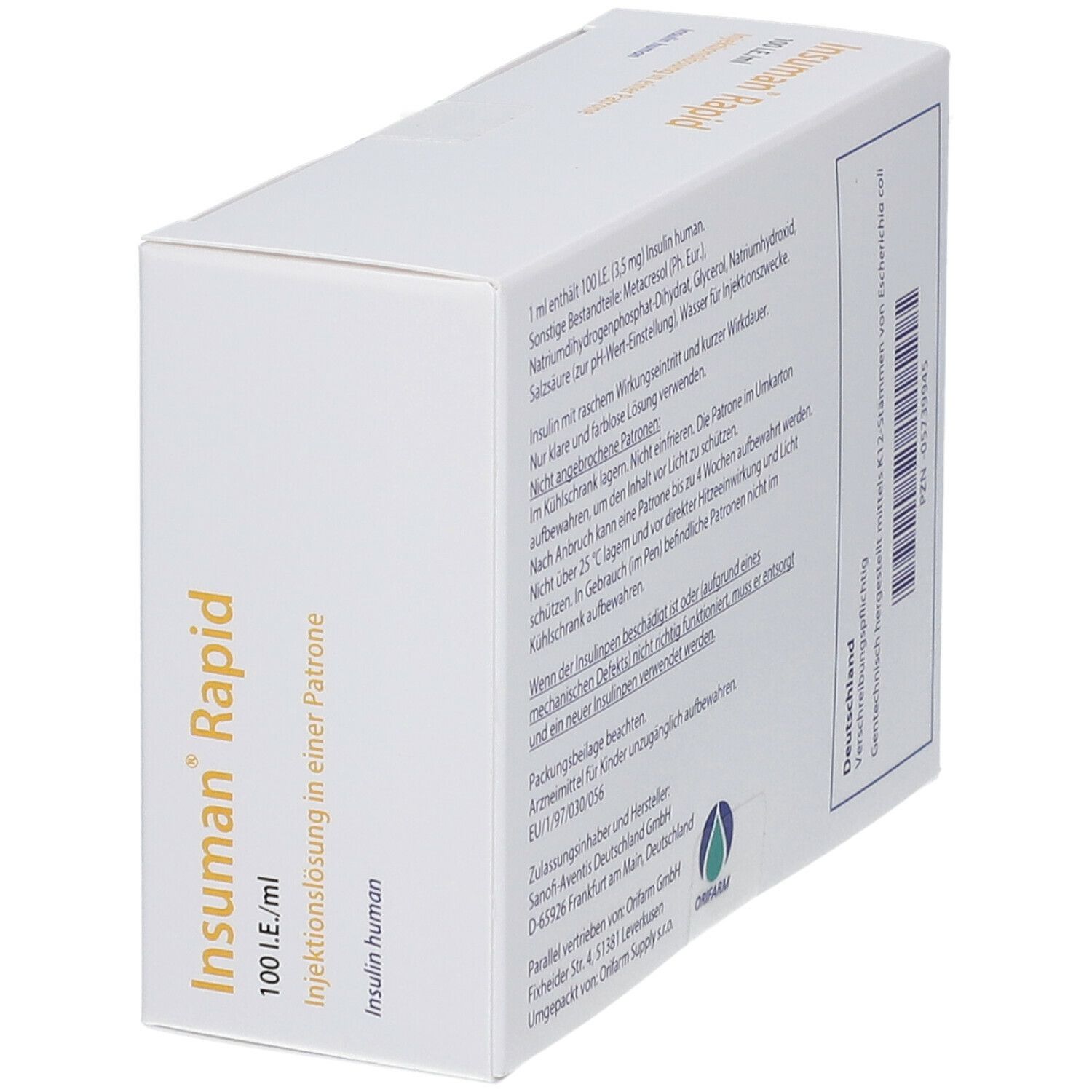 Insuman Rapid 100 I.E./ml 10x3 ml mit dem E-Rezept kaufen - Shop Apotheke