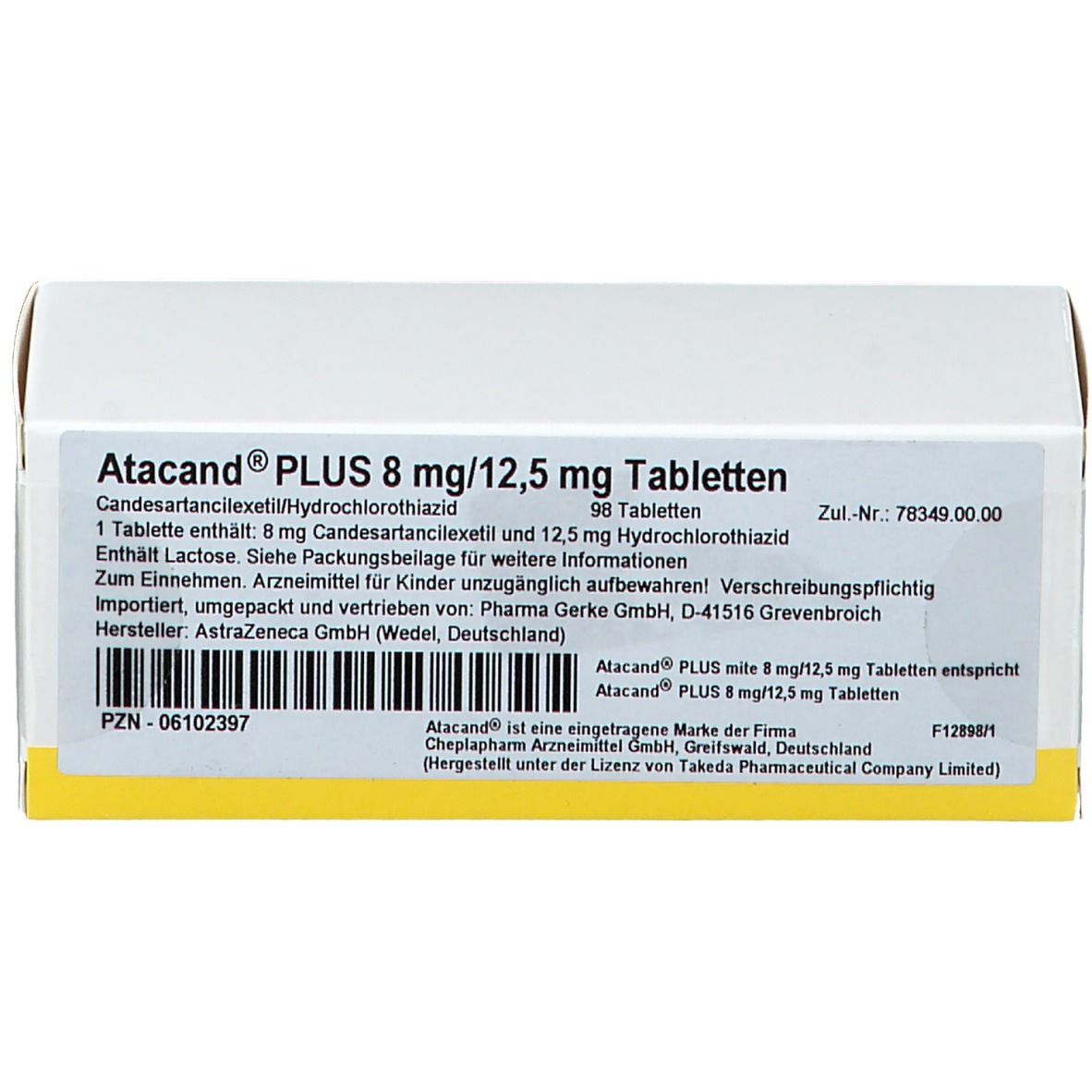 Atacand® Plus 8 mg/12,5 mg 98 St mit dem E-Rezept kaufen - Shop Apotheke