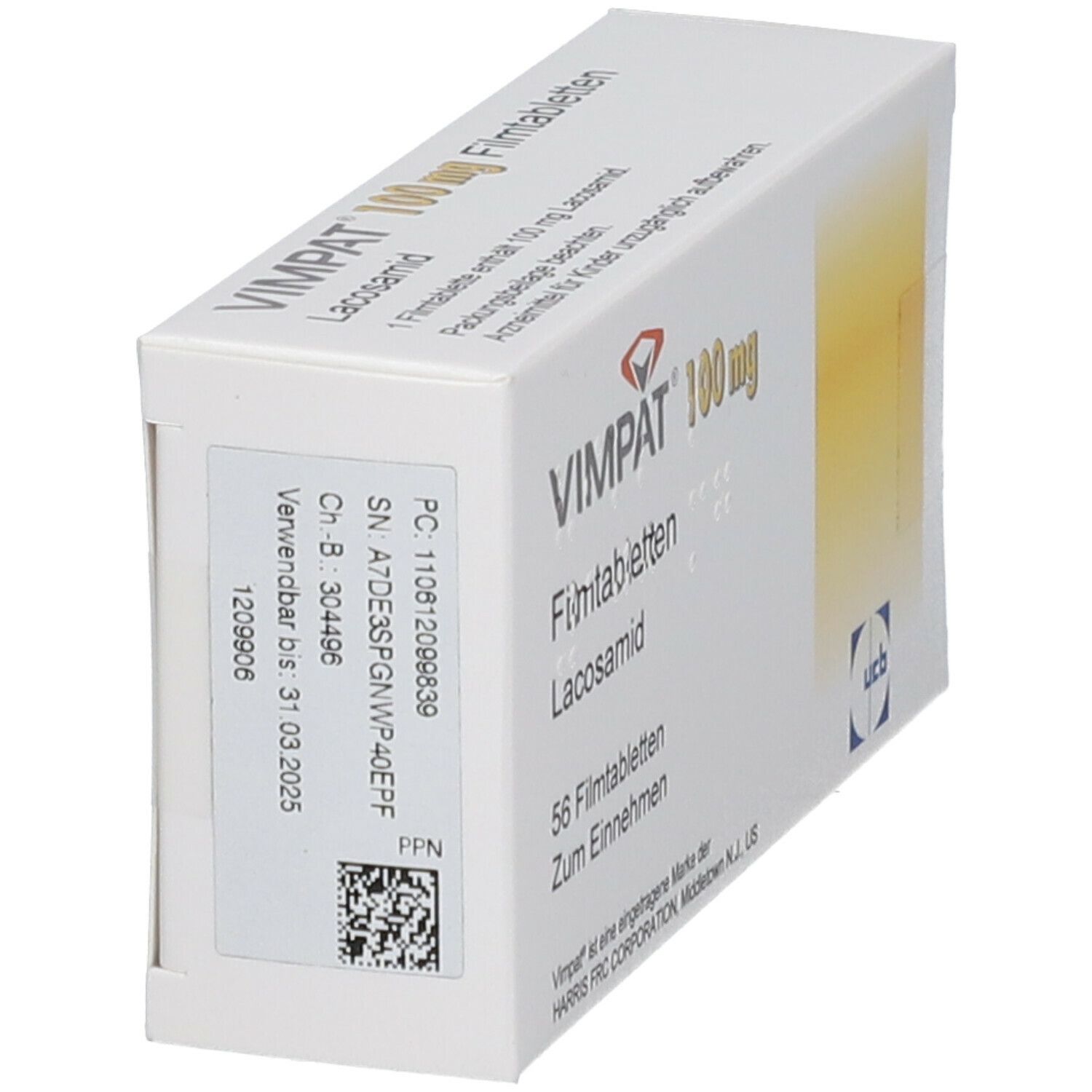 Vimpat 100 mg 56 St mit dem E-Rezept kaufen - Shop Apotheke