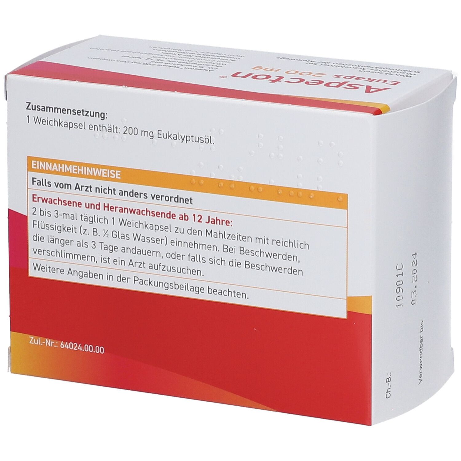 Aspecton® Eukaps 200 mg 100 St - Shop Apotheke