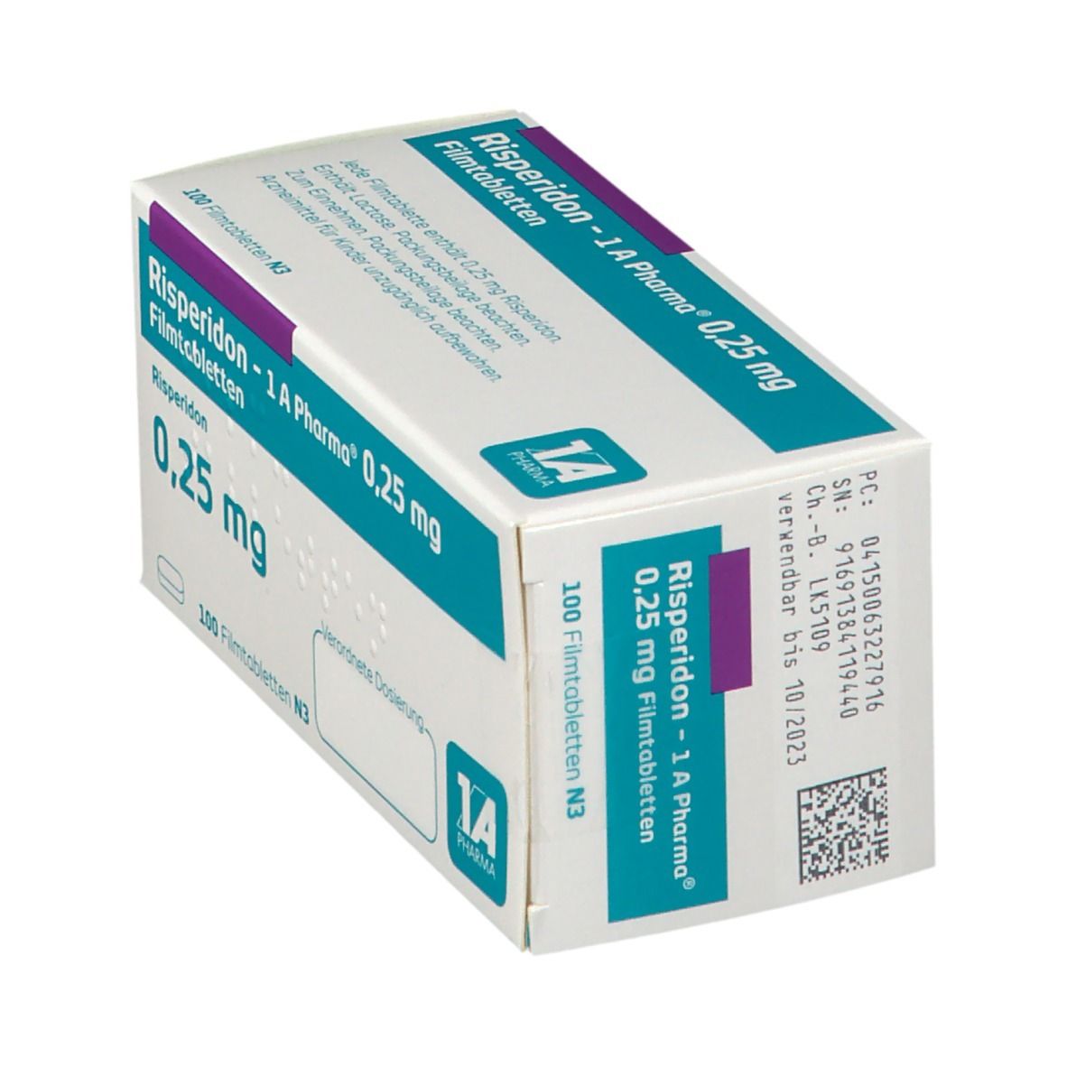 Risperidon 1A Pharma®0.25Mg 100 St mit dem E-Rezept kaufen - Shop Apotheke