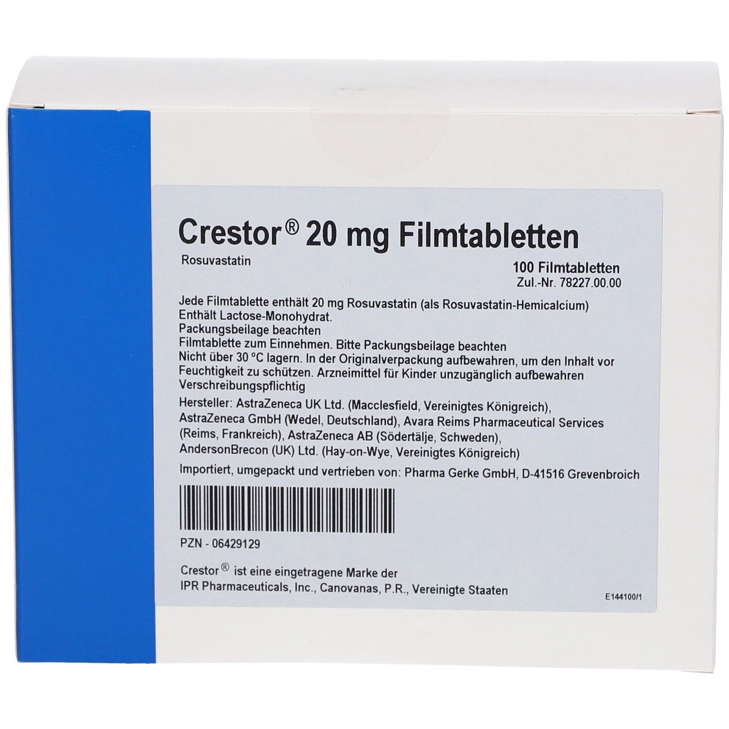 CRESTOR® 20 mg 100 St mit dem E-Rezept kaufen - Shop Apotheke