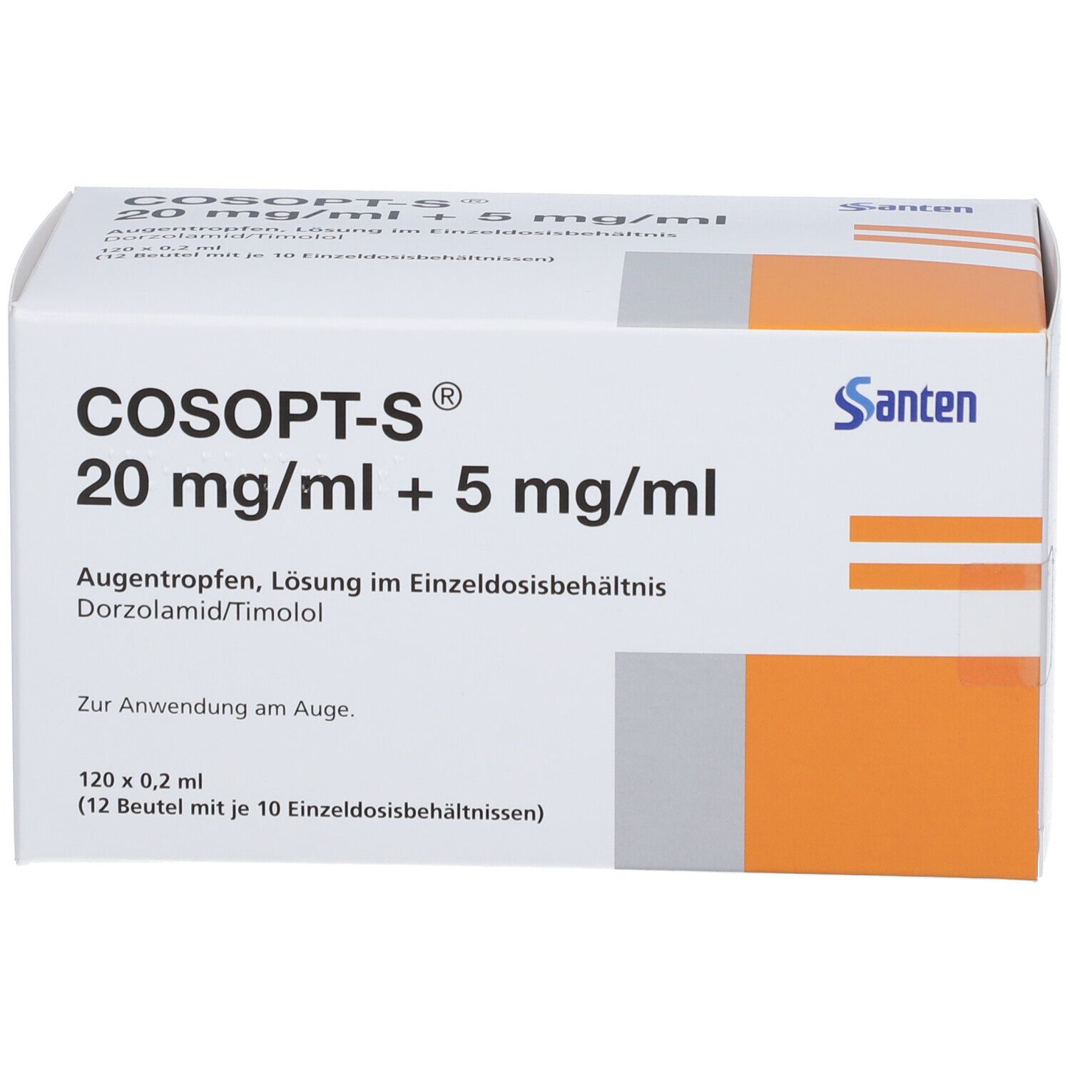 COSOPT-S 20 mg/ml+5 mg/ml Augentr.i.Einzeldosisbe. 120x0,2 ml mit dem E ...