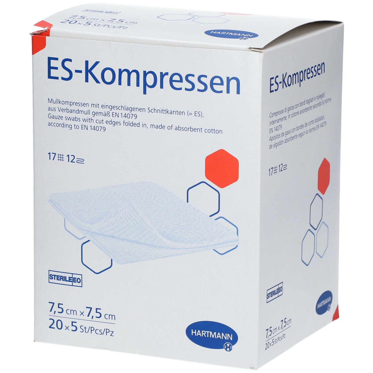 ES-Kompressen 7,5 x 7,5 cm steril 20x5 St - shop-apotheke.com