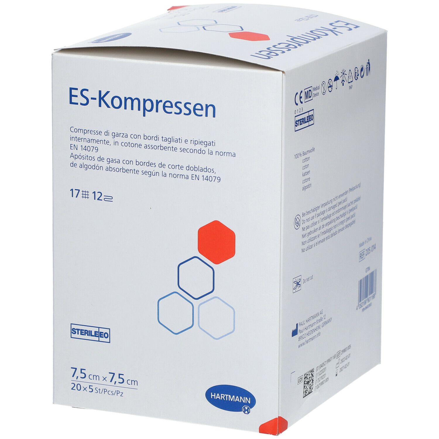 ES-Kompressen 7,5 x 7,5 cm steril 20x5 St - shop-apotheke.com