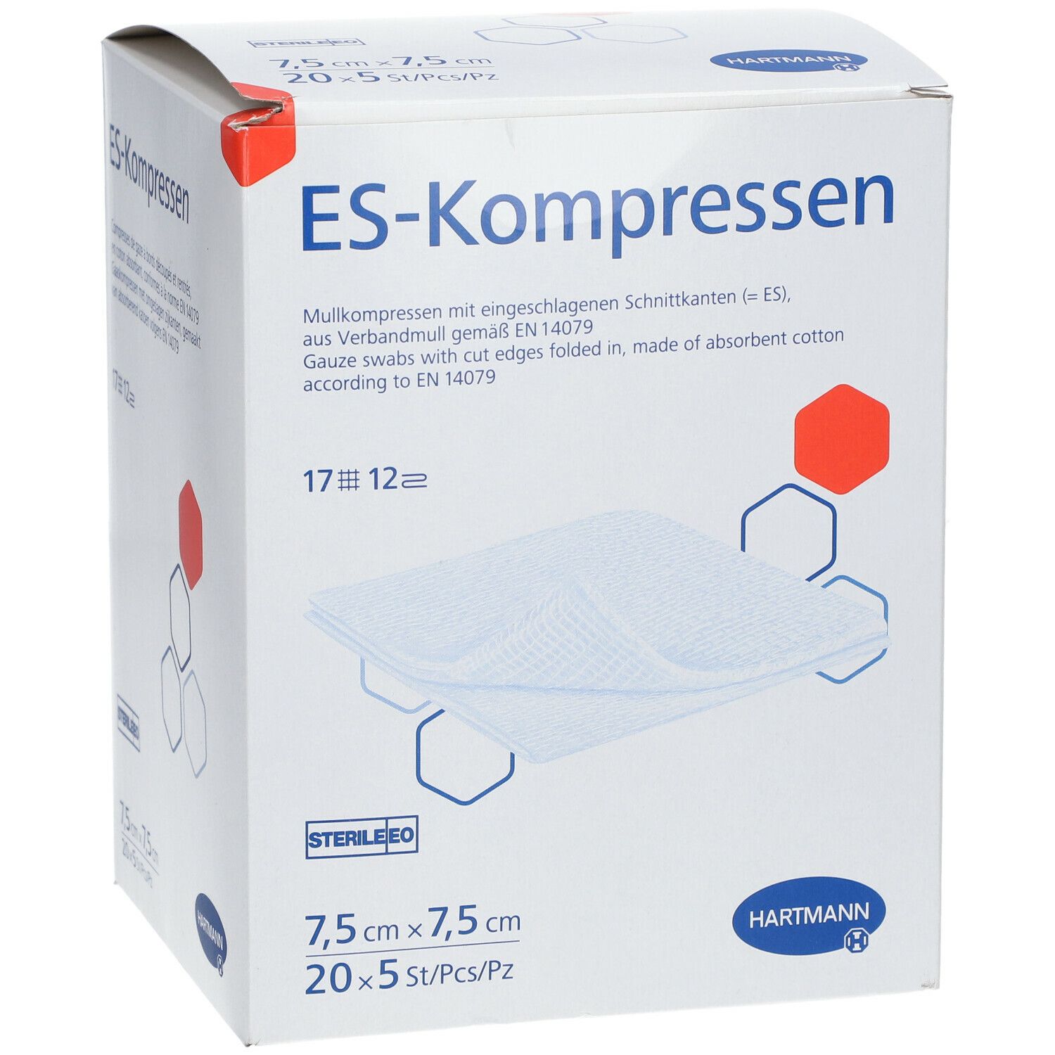 ES-Kompressen 7,5 x 7,5 cm steril 20x5 St - shop-apotheke.com