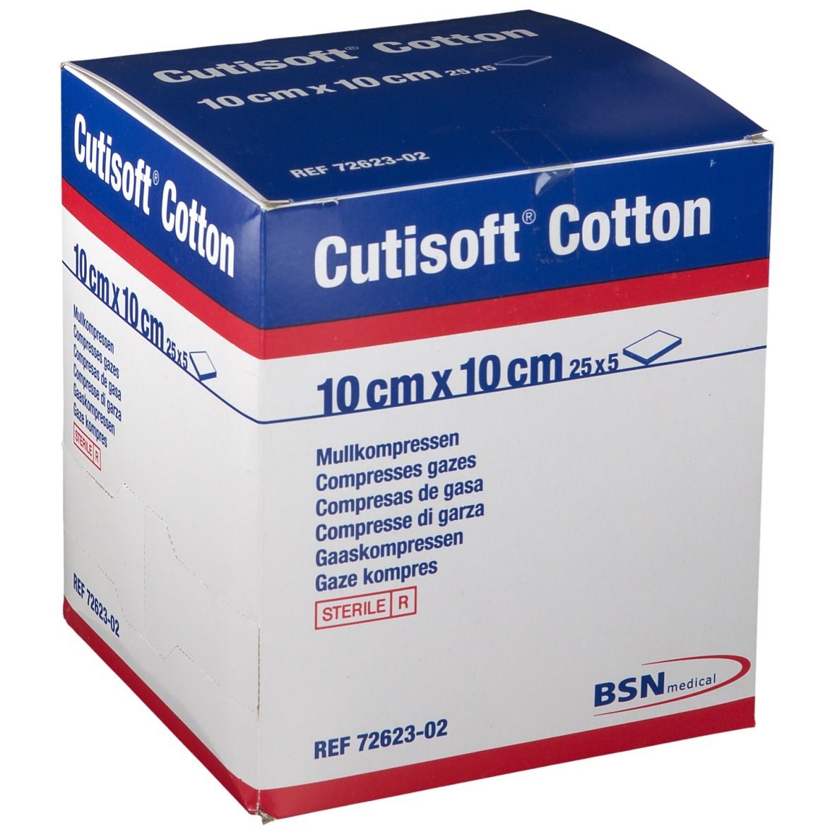 Cutisoft® Cotton 10 cm x 10 cm 25x5 St - Shop Apotheke