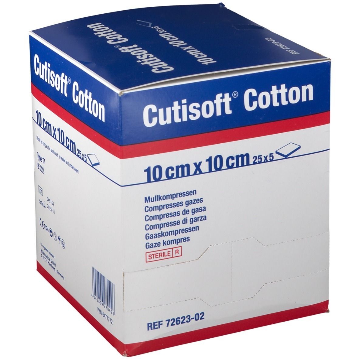 Cutisoft® Cotton 10 cm x 10 cm 25x5 St - Shop Apotheke