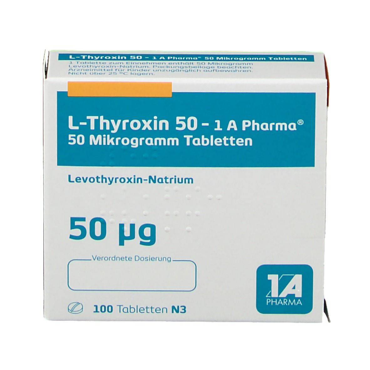 L Thyroxin 50 1A Pharma® 100 St mit dem E-Rezept kaufen - Shop Apotheke