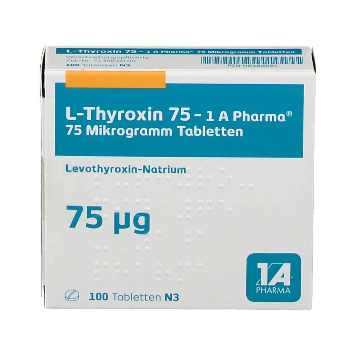 L Thyroxin 75 1A Pharma® 100 St mit dem E-Rezept kaufen - Shop Apotheke