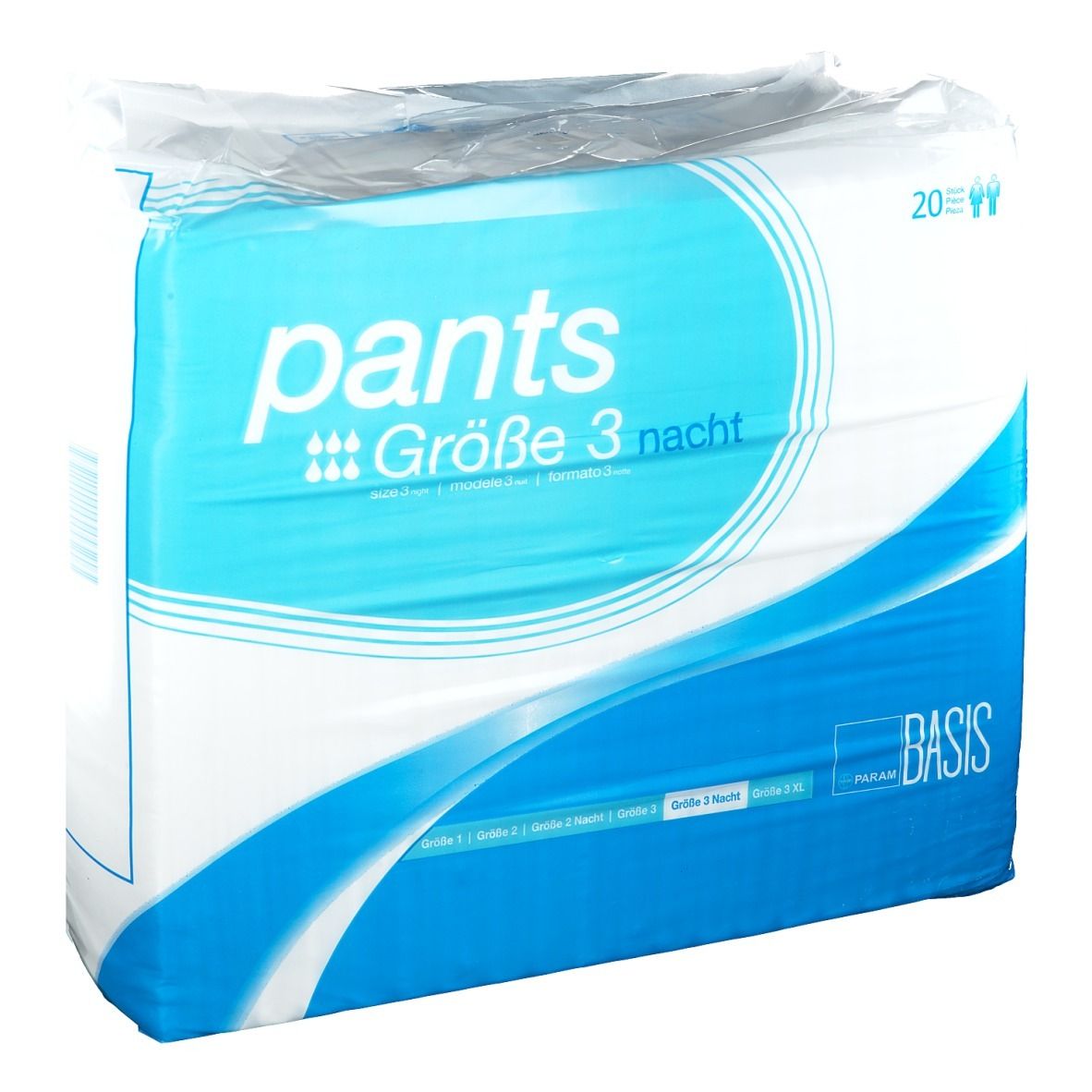PARAM Pants Basis Größe 3 Nacht 20 St - Shop Apotheke