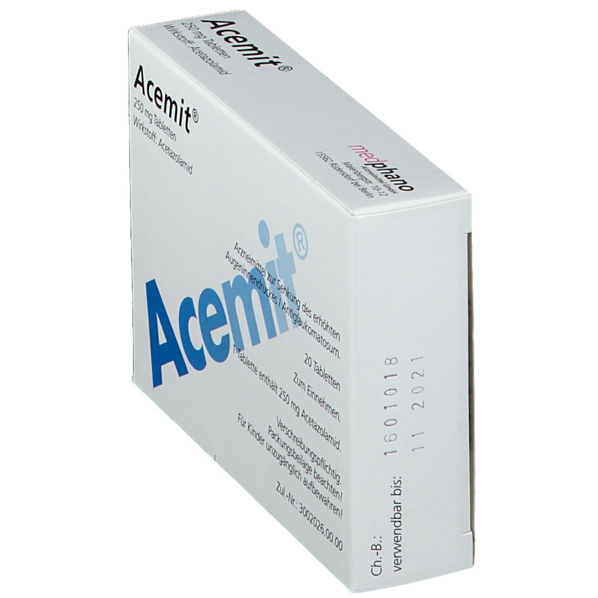Acemit® 250 mg 20 St mit dem E-Rezept kaufen - Shop Apotheke