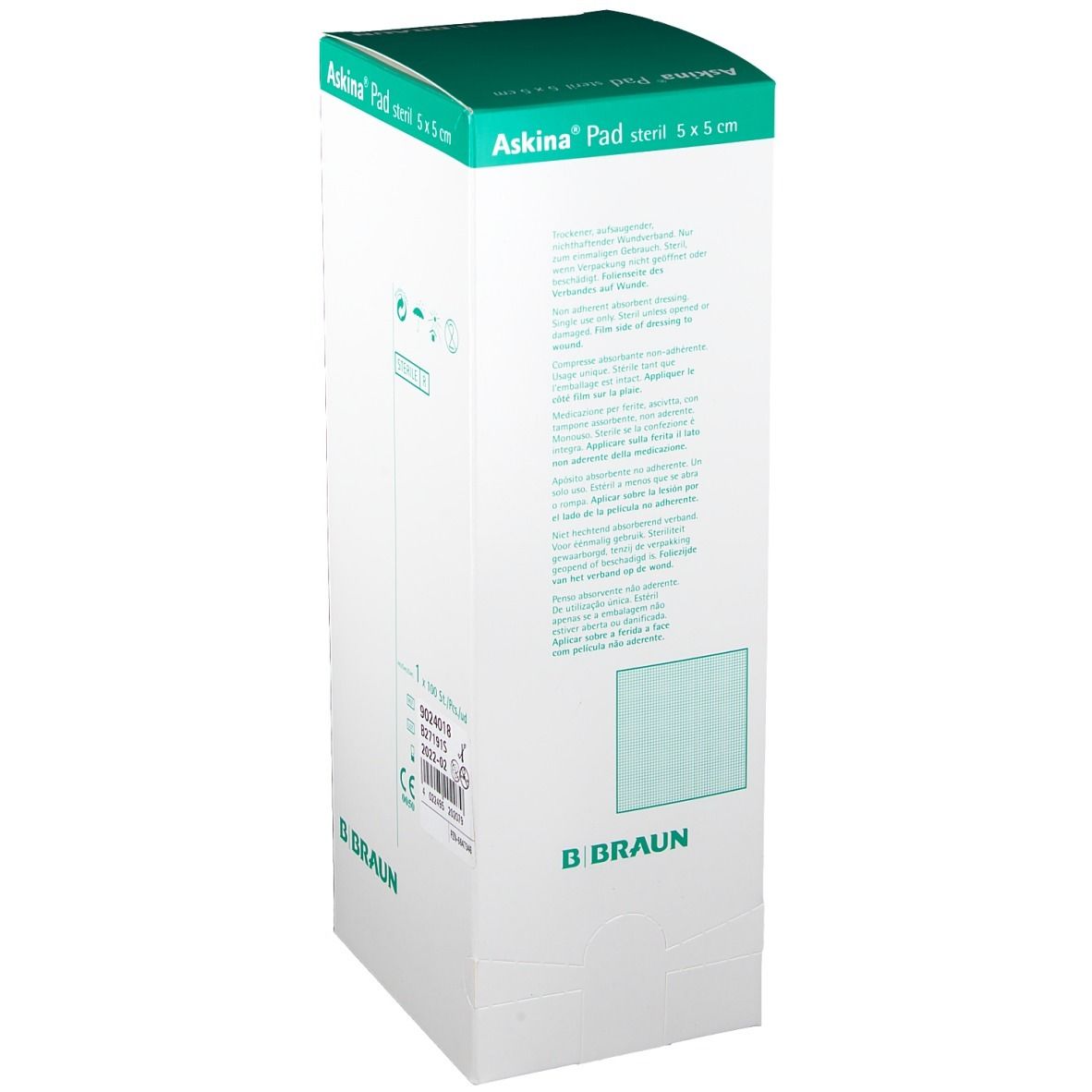 Askina® Pad Wundauflage 5 x 5cm nichthaftend 100 St - shop-apotheke.at