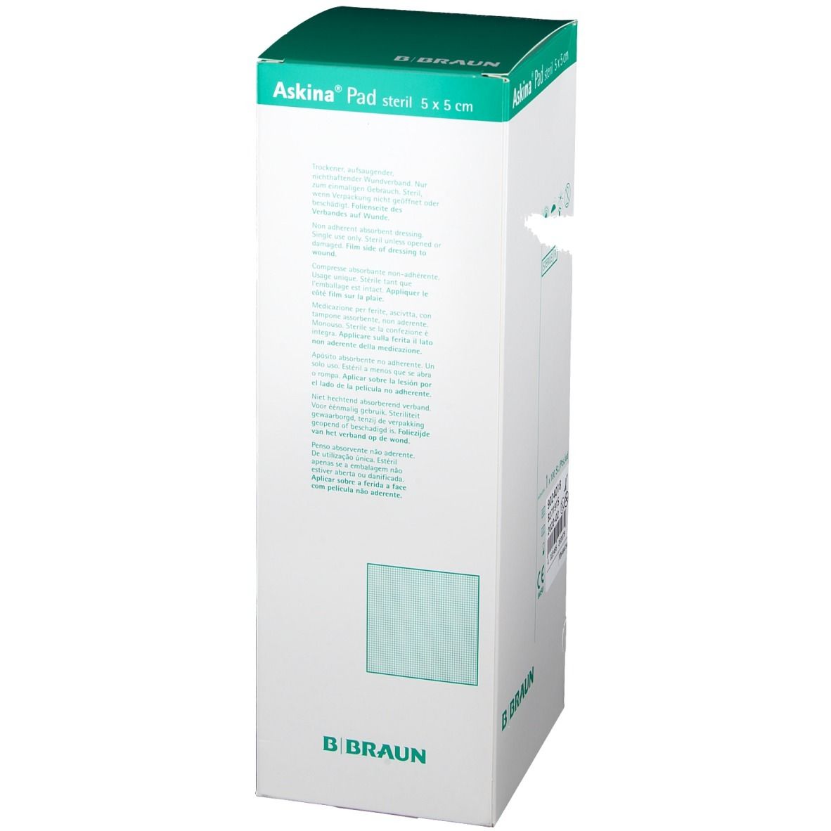 Askina® Pad Wundauflage 5 x 5cm nichthaftend 100 St - shop-apotheke.at